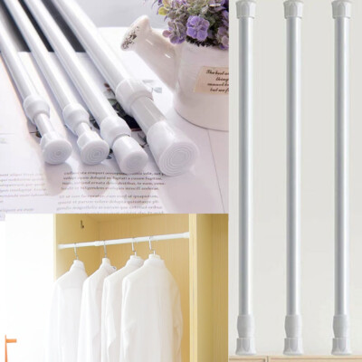 Telescopic Net Curtain Tension Rod Pole Rods Rail Extendable Voile ...