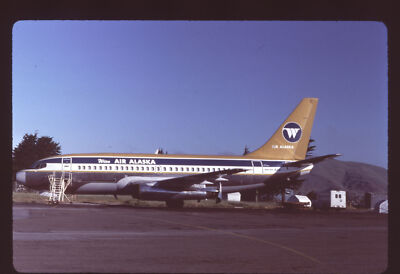Dupe 35mm airline slide Wien Air Alaska 737-210C N493WC | eBay