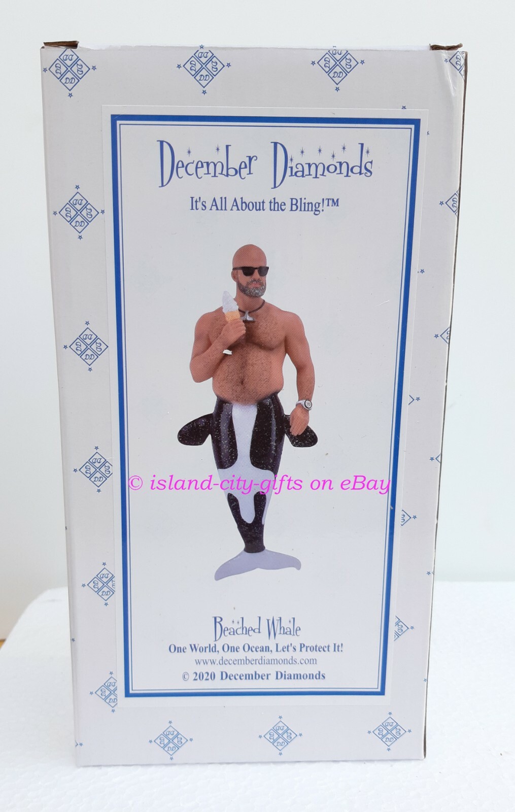 December Diamonds BEACHED WHALE Orca Merman Ornament 2020 Brand New in ...