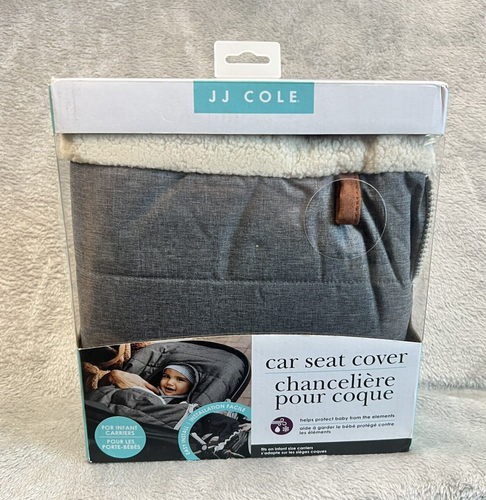 JJ Cole Car Seat Cover Heather Grey Infant Carrier Winter Warmth New in ...