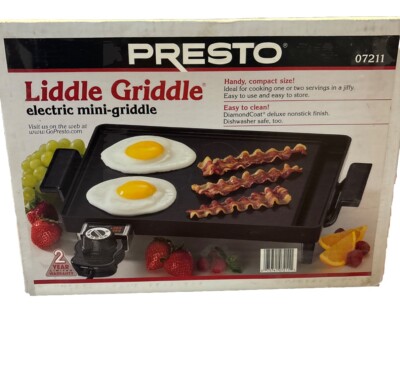 Presto #07211. Liddle Griddle Mini Griddle. Nonstick, Cast aluminum ...