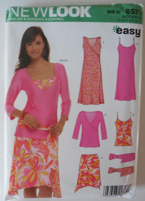New Look Easy Sewing Pattern #6571, Size A (8-18), Misses' Dress, Top ...