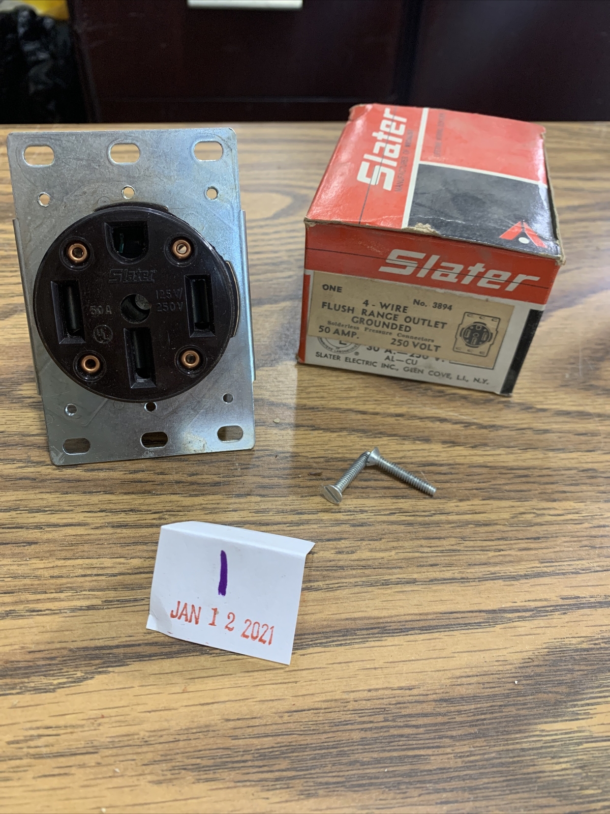 Slater Flush Power Outlet 3894 4-Wire Grounded 50 Amps - 125-250 Volts ...