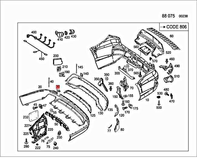 Mercedes-Benz 1668852023 Genuine OEM Tow BRKT Cover for sale online | eBay