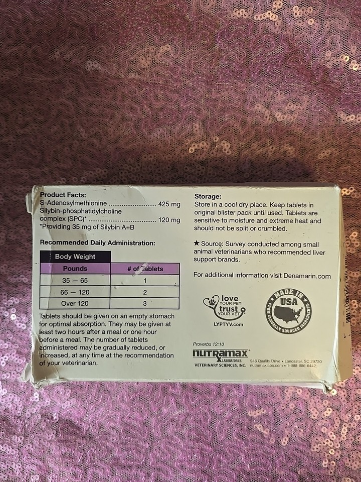 DENAMARIN TABLETS LIVER SUPPLEMENT LARGE DOGS BRAND NEW 30 SEALED ...