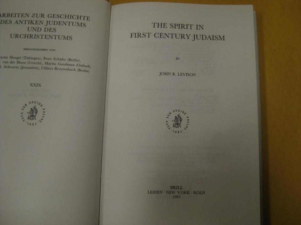 The Spirit in First Century Judaism by John R. Levison | eBay