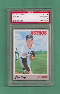 1970 Topps Houston Astros Jim Ray # 113 PSA 8 NM-MT Low Pop Tough Card ...