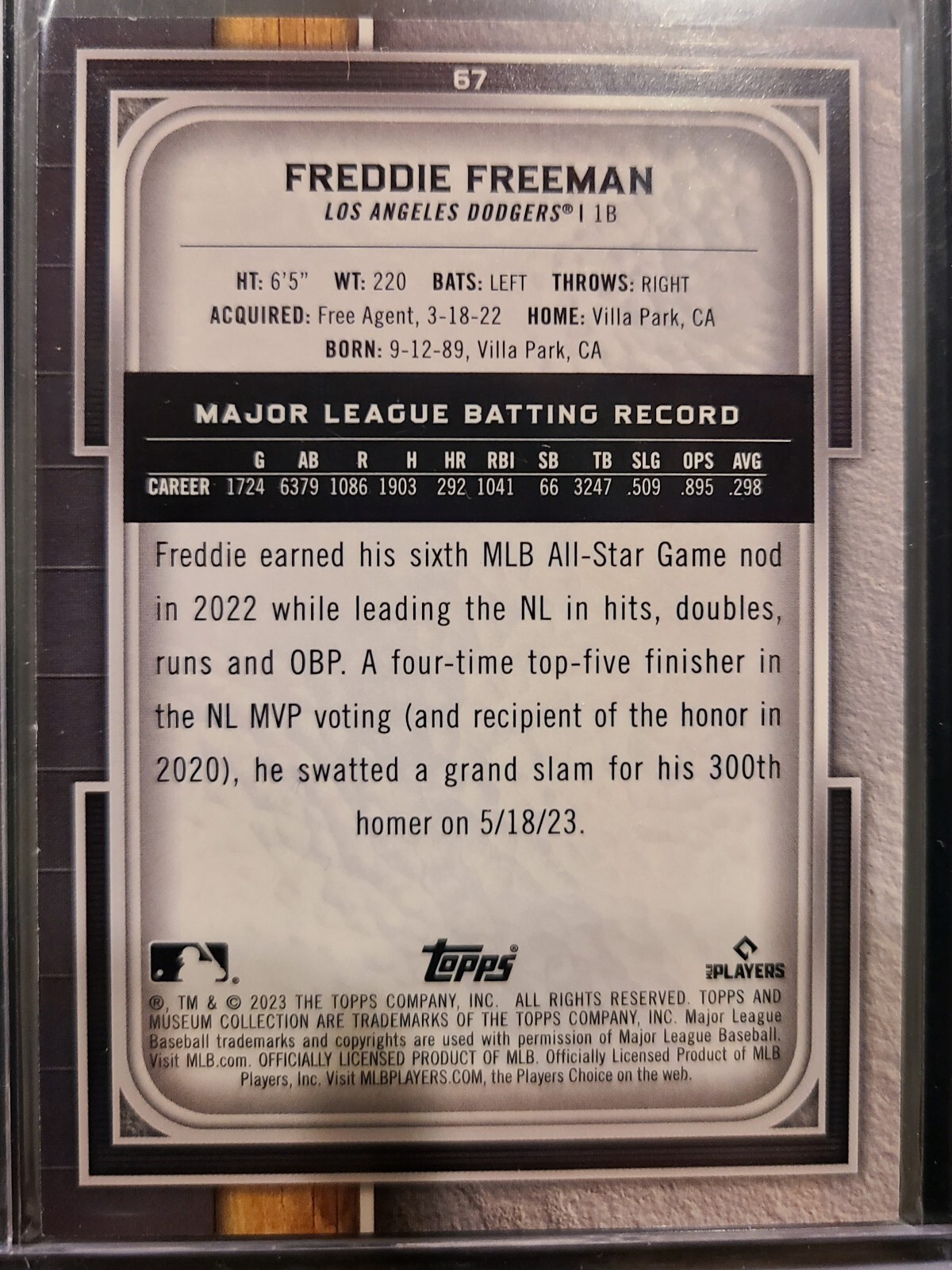 2023 Topps Museum Collection - Copper #67 Freddie Freeman | eBay