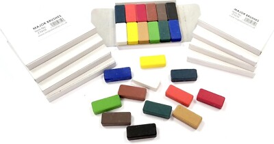 12 Refill Watercolour Blocks Full Pans Assorted Colours Solid Paint Set ...
