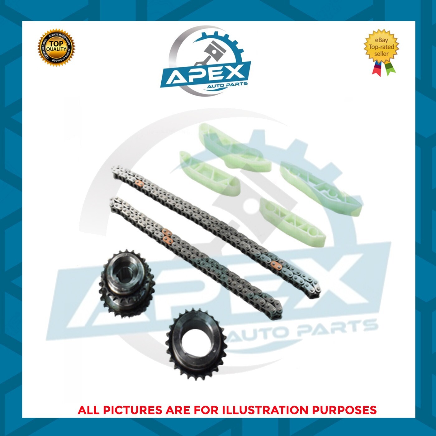 FITS SANTA FÉ - SORENTO 2.2 CRDI TIMING CHAIN KIT D4HB ENGINE ...