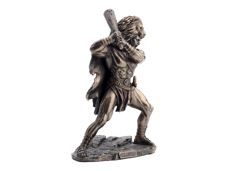 Hercules with a Bat Cold Cast Bronze & Resin Statue Sculpture Home ...