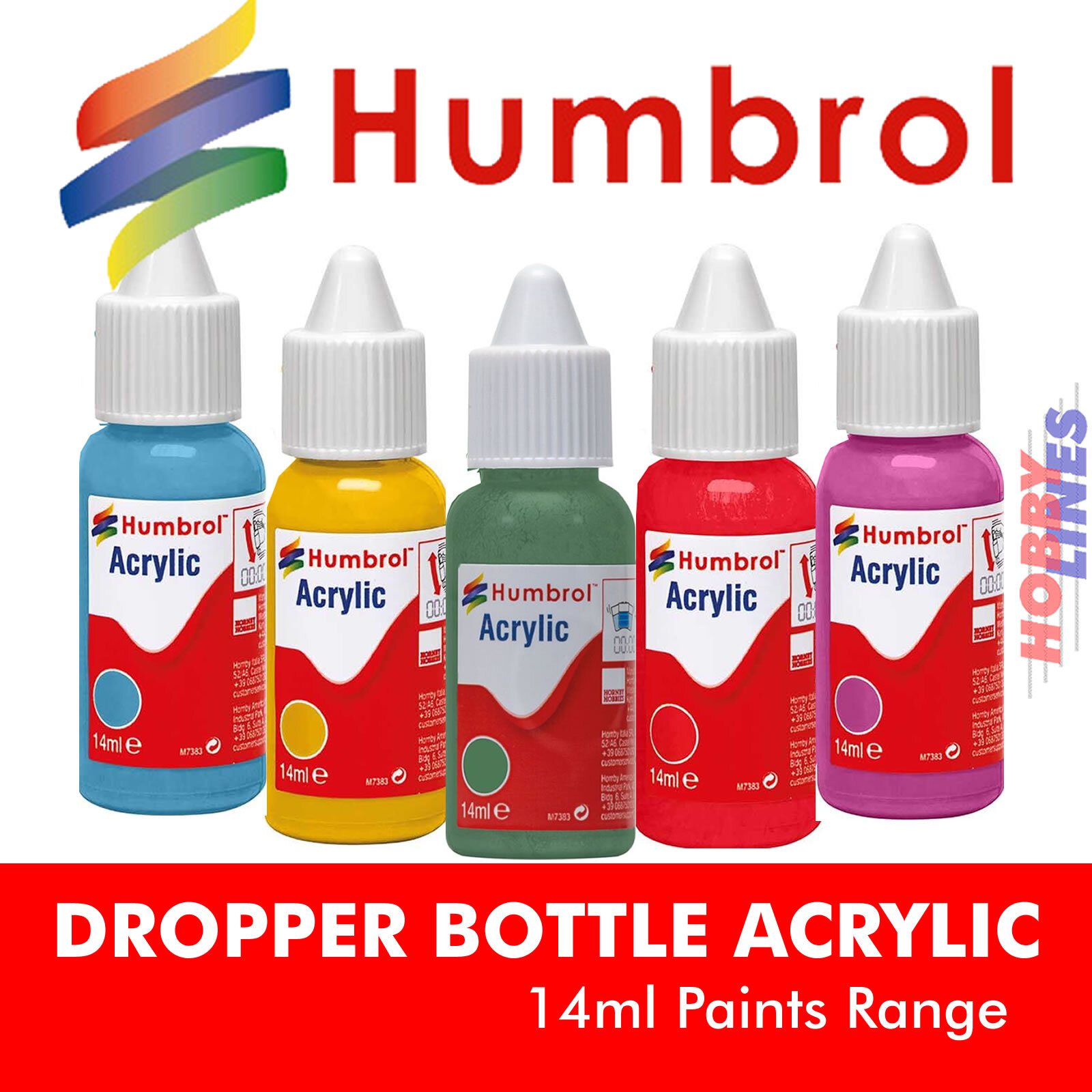 HUMBROL Acrylic Dropper Paint Colour 14ml Bottle Full Range | eBay