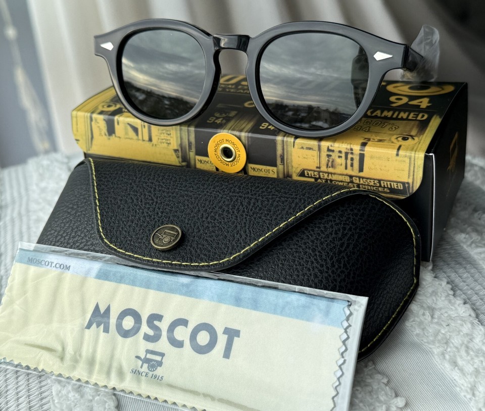 New Gift Set - Moscot Lemtosh Black Frame + Grey Polarized Lens ...