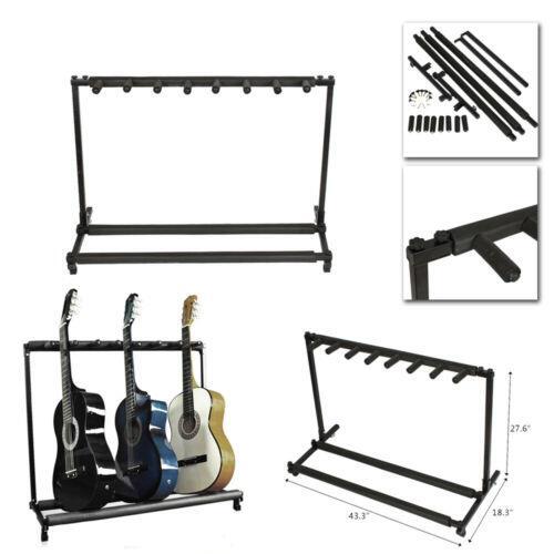 7 Guitar Stand Seven Instrument Display Rack Folding Nice Quality | eBay