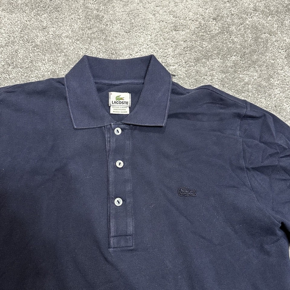 Vintage Lacoste Men Short Sleeve 3 Button Polo Medium Preppy ...