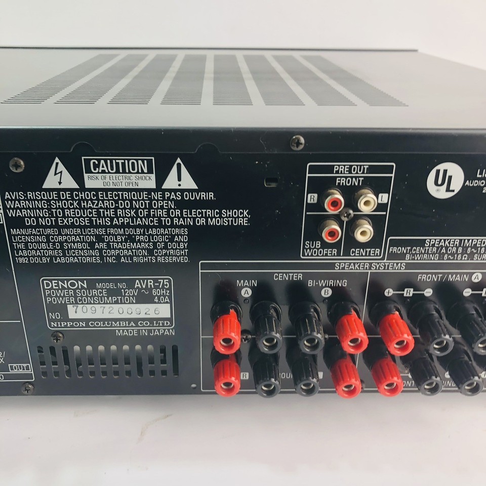 Denon AVR-75 Precision Audio Component AV Surround AM/FM Stereo ...