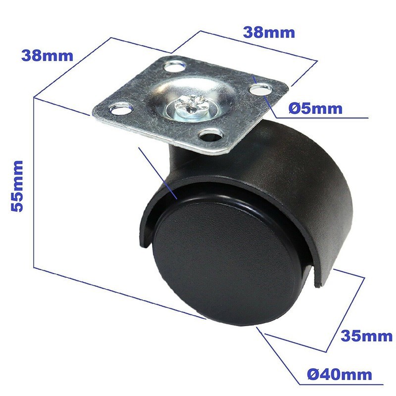 1.5Inch Wivel-Wheel On Plate Castor Degree Rotation No Wheel Marks ...