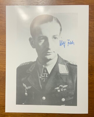 WWII German Luftwaffe Fighter Ace Wolfgang Falck Knights Cross Signed ...