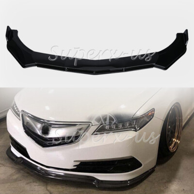 For 2015-2020 Acura TLX Gloss Black Front Bumper Lip Spoiler Splitter ...