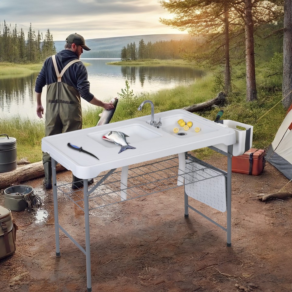 Sink Fish Cleaning Table Portable Camping Table Fish Cleaning Kit for ...