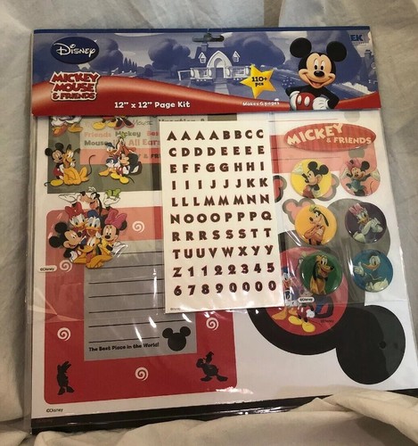 EK Success Disney Mickey Mouse 12" X 12" Scrapbook Page Kit NEW 110 Pc ...