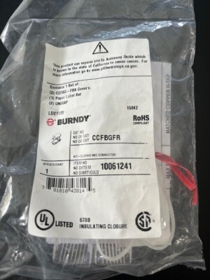 BURNDY CCFBGFR - Clear H-tap Cover - 2 Pack | eBay