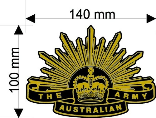 Army Sticker Decal The Australian Army RISING SUN Car Decal Bumper ...