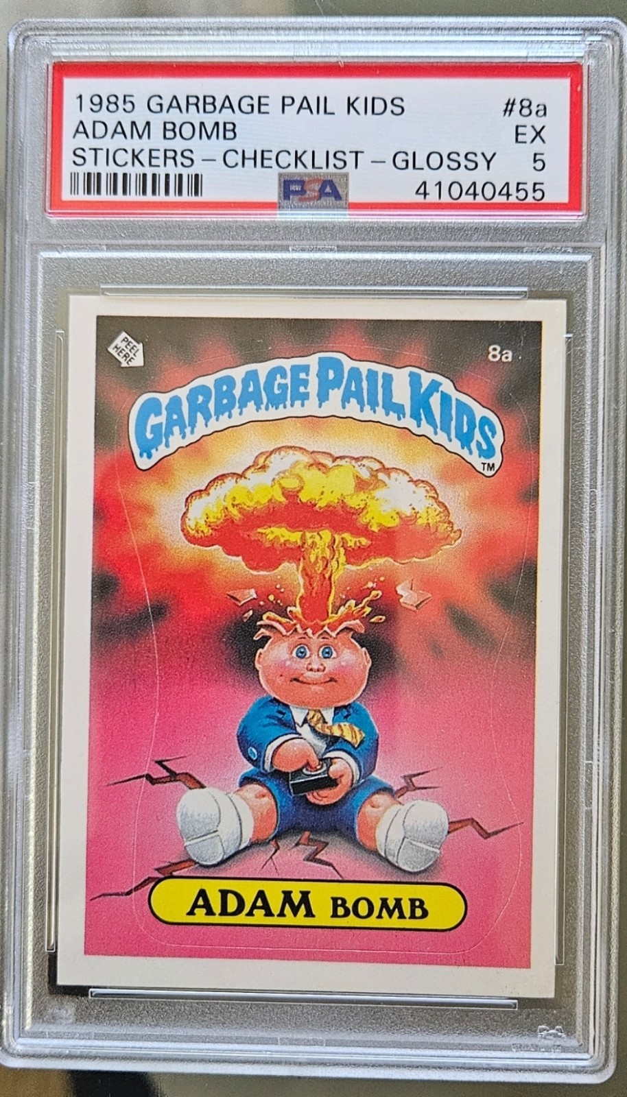1985 Garbage Pail Kids Card Series 1 GLOSSY🔥ADAM BOMB💣PSA 5 EX🎯8a🎱Topps ...