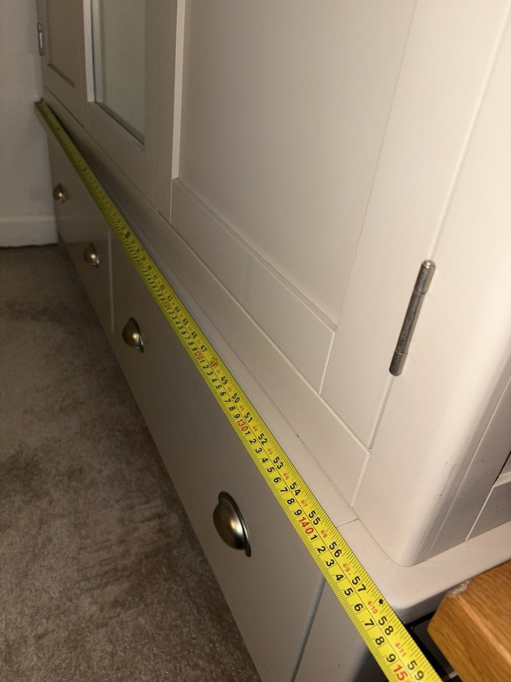 Roseland Furniture Triple Wardrobe 2 Door, Mirror In The Middle, Two ...