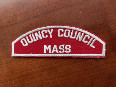 Quincy council red white scout shoulder patch | eBay