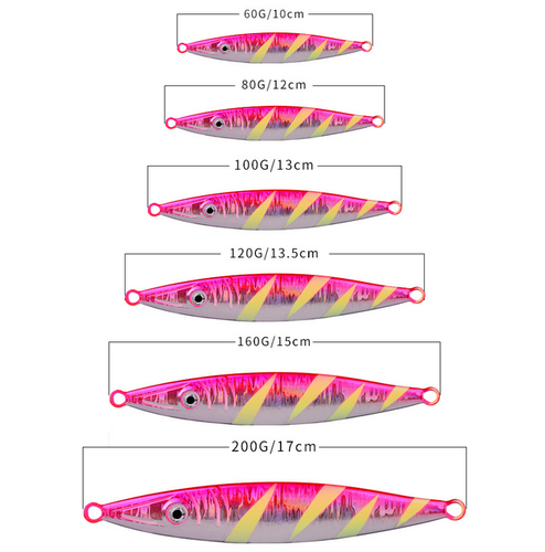 Flat Jigs Jigging Bait Lot 5pcs Slow Fall Pitch Fishing Lures Sinking ...
