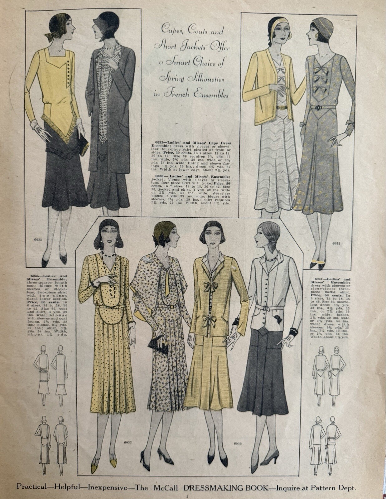 McCall Style News MARCH 1930 Vintage Sewing Patterns Flyer Original ...