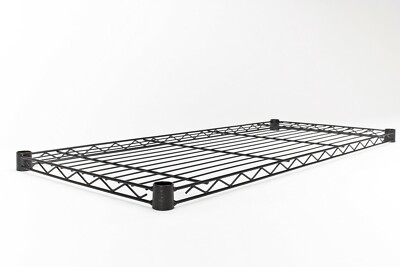 Wire Shelving Extra Wire Shelf 18" X 48", Fits 1" Pole Diameter, Black ...
