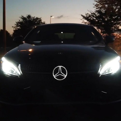 Car Front Grille LED Emblem Light for Mercedes Benz A B C E GL CL ...