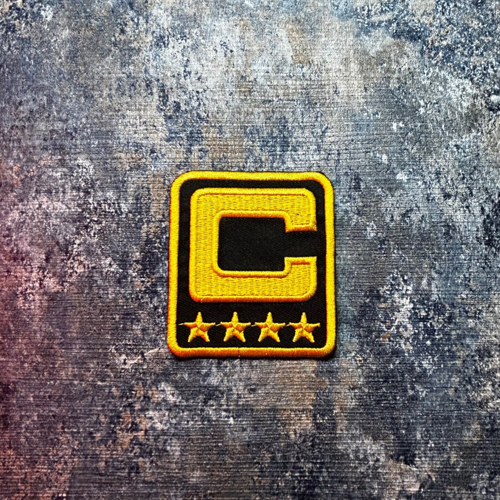 Captain Patch Sports NFL style American Football Gold on Black Iron/Sew ...