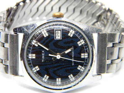 CJ mens Vintage Timex Sprite Camo Stripes Manual Roulette Fancy Watch ...