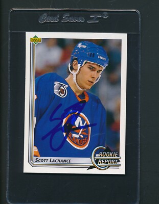 1992/93 Upper Deck #360 Scott Lachance Islanders Signed Auto *B1849 | eBay