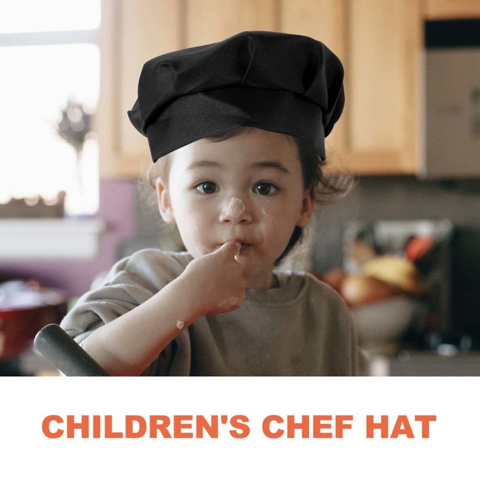 6 Pcs Children Chef Hats Breathable Cloth Cooking Hats for Kids Cosplay ...