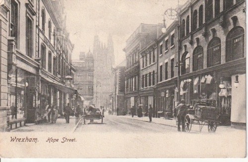 Vintage Used Postcard showing Hope Street , Wrexham . Postmarked 1903 ...