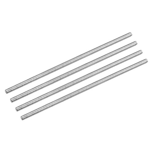 4Pcs Fully Threaded Rod M4x120mm 0.7mm Pitch 304 Stainless Steel Right ...