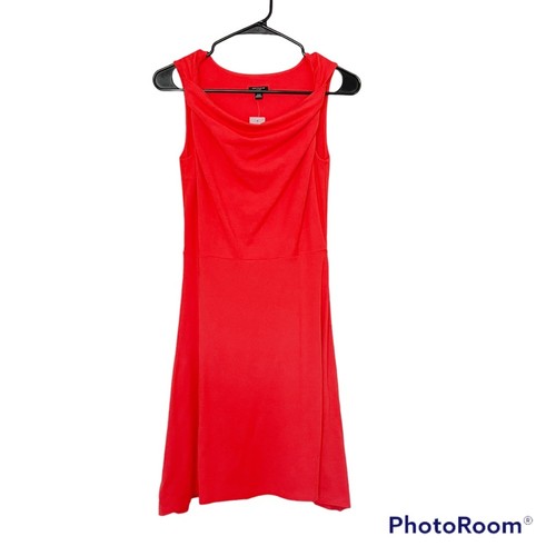 Ann Taylor Cowl Neck Red Sleeveless Mini A-line Dress NEW Size XS ...