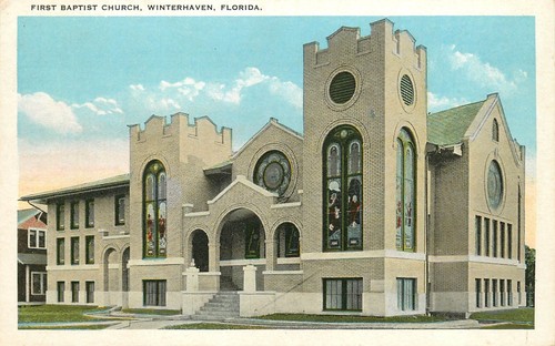 Florida, FL, Winterhaven, First Baptist Church 1920's Postcard | eBay