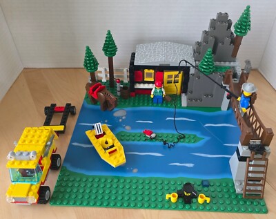 Lego Town #6552 ROCKY RIVER RETREAT Vintage Retro Directions & Box ...