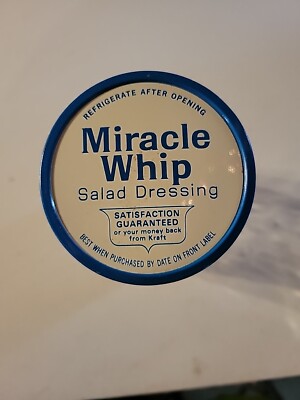 Vintage Kraft Miracle Whip Salad Dressing Large Glass Jar w/Original ...