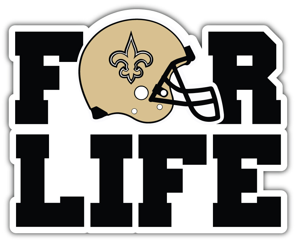 New Orleans Saints For Life NFL Sport Car Bumper Sticker Decal "SIZES ...