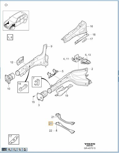 GENUINE VOLVO FRONT CROSS MEMBER S60 S80 V70 XC60 XC70 31395891 | eBay