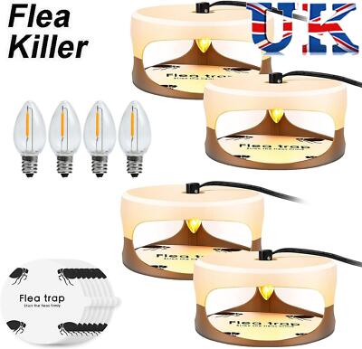 UK Flea Traps for Home Flea Light Trap Lamp Non Toxic Natural Flea ...