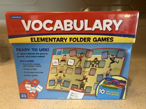 SEALED Lakeshore VOCABULARY Elementary Folder Games for Grades 2-3 ...