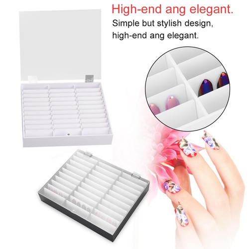 Nail Art Decoration Container Empty Nail Tips Storage Box Fake Nail ...