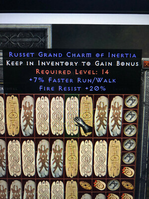 DIABLO 2: RESURRECTED +7% FASTER RUN, 20% FIRE RES GRAND CHARM GC PC SC ...